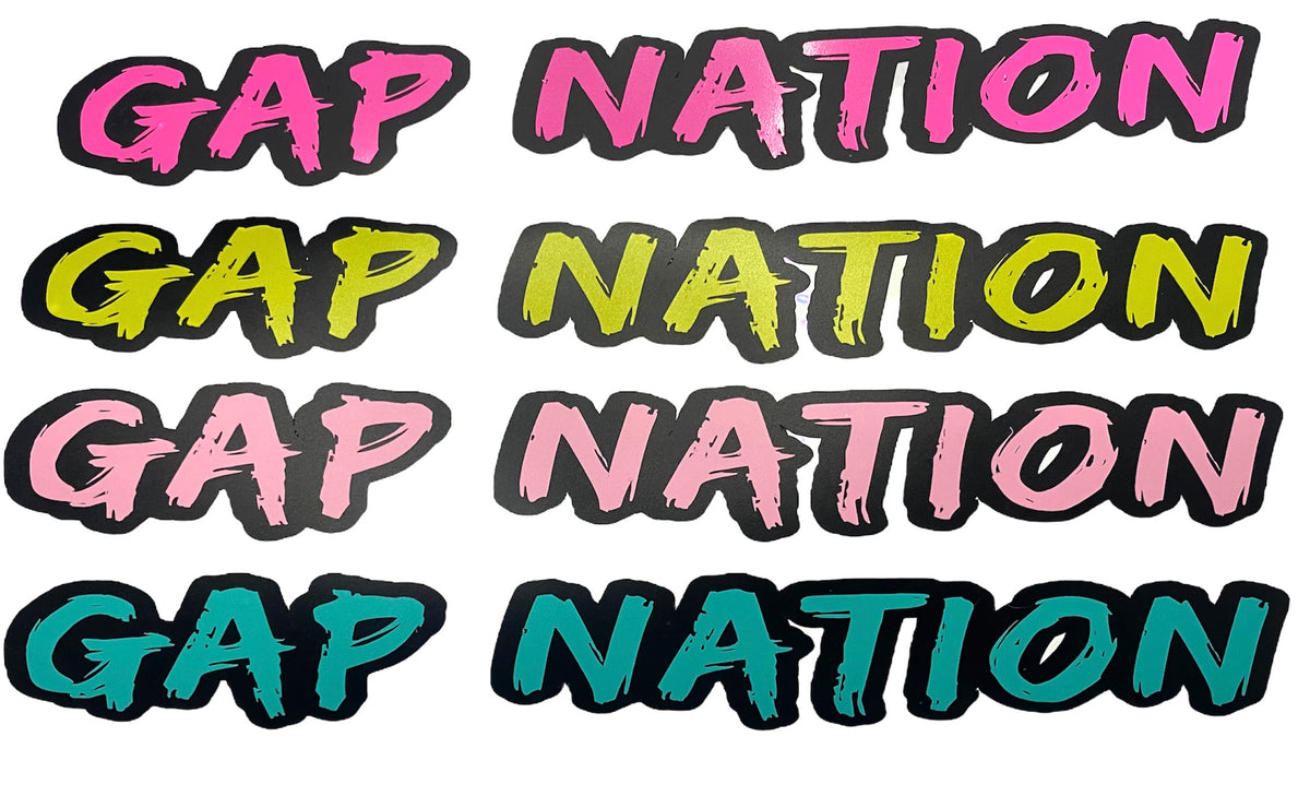 8x1 inch Vinyl Decal with outline – GAP NATION